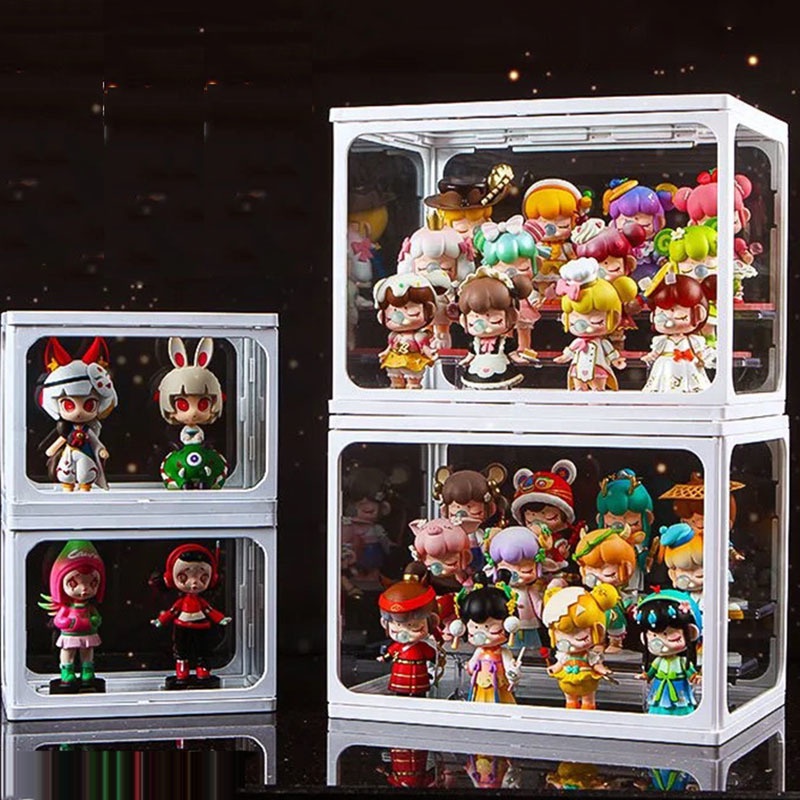 LHSG Blind Box Figure Storage Box High Capacity Glass Figurine Display ...