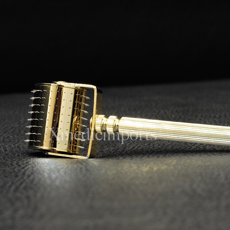Full metal derma roller high quality no plastic parts microneedle micro ...