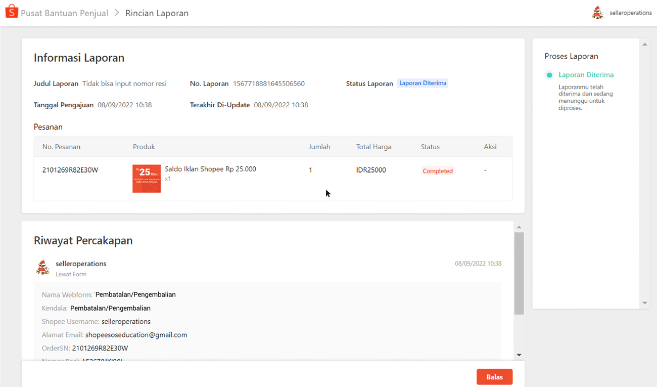 Fitur Laporkan Masalah dan Laporan Saya | Pusat Edukasi Penjual Shopee ...