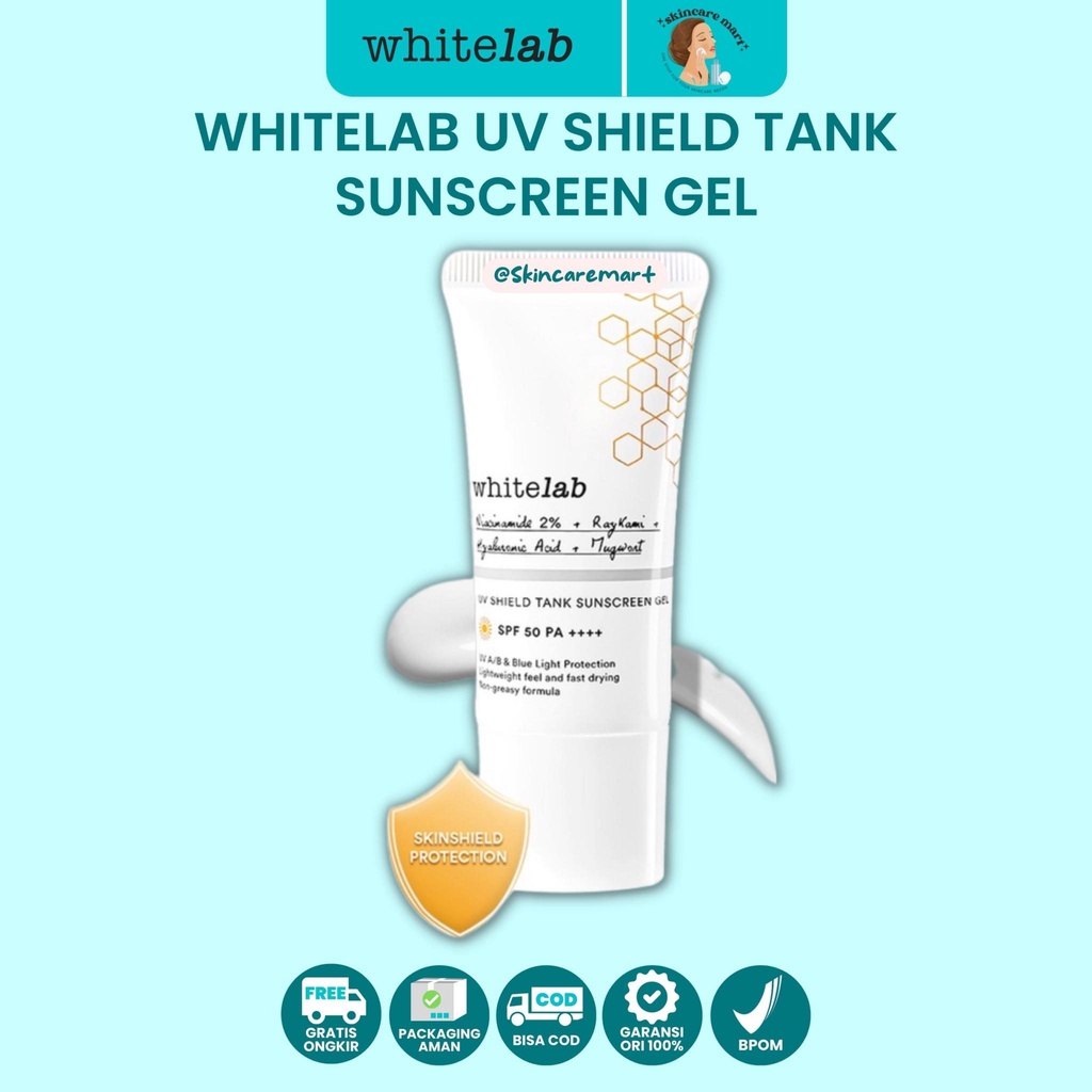 SM2171 WHITELAB UV Shield Tank Sunscreen Gel SPF 50++ 30GR | Shopee ...