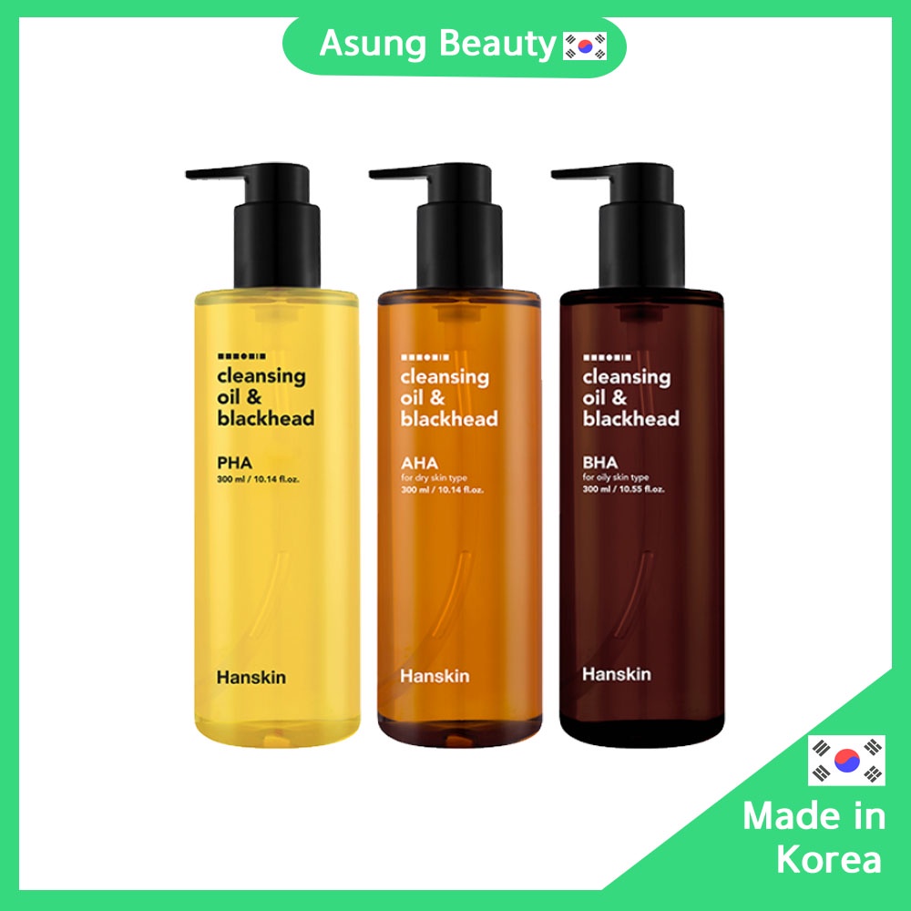 [HANSKIN] Cleansing Oil & Blackhead 300ml (AHA/BHA/PHA) | Shopee Singapore
