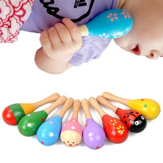 1 Pcs Colorful Wooden Toys Noise Maker Musical Baby Toys Rattles Baby ...