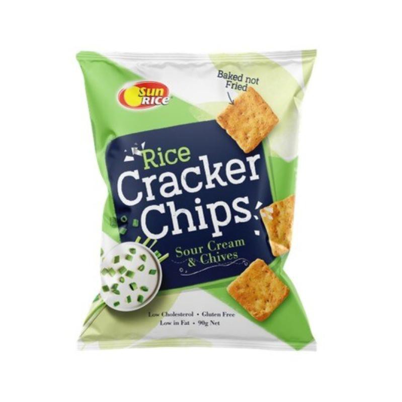 Sun Rice -Rice Cracker Chips -Sour Cream & Chives 90G [Australia ...