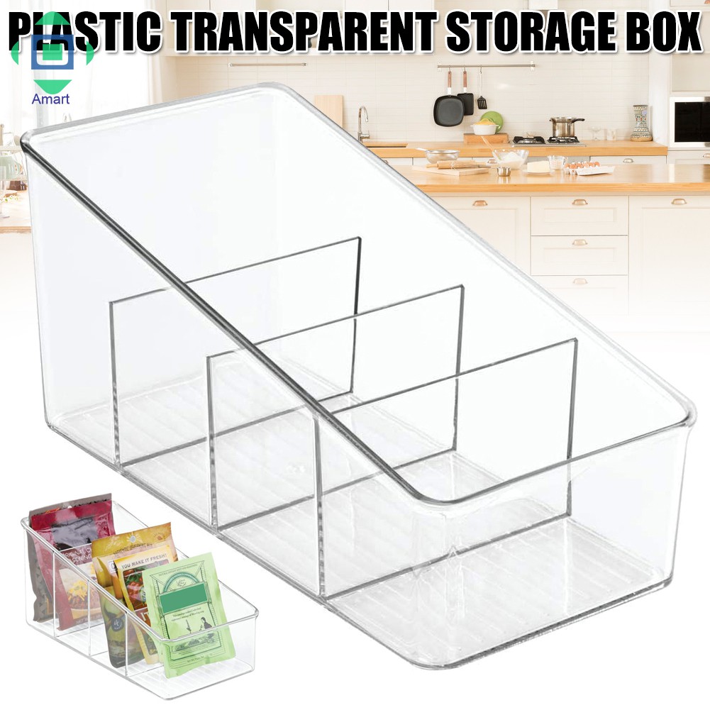 Large Plastic Food Packet Organizer Caddy Storage Station for Kitchen ...
