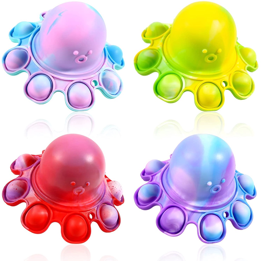 Flip Octopus Push Pop Fidget Toy, Mini Pop Octopus Squeeze Sensory Toys ...