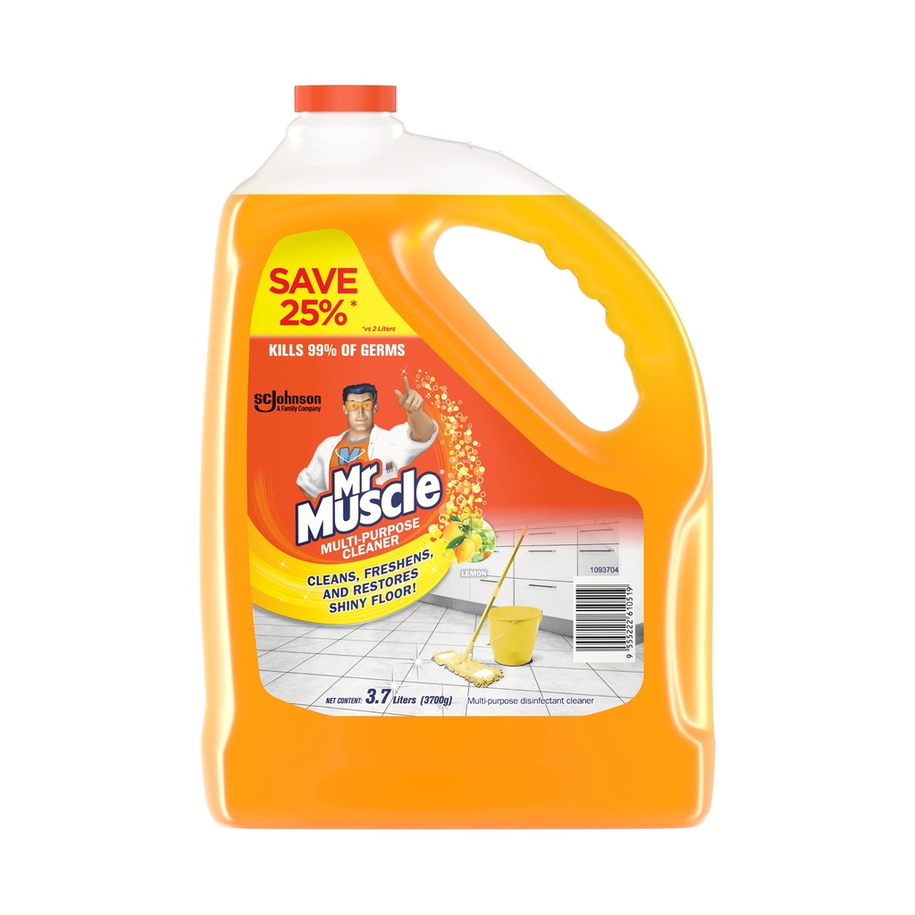Mr Muscle Multi-Purpose Disinfectant Cleaner Lemon 3.7L | Shopee Singapore