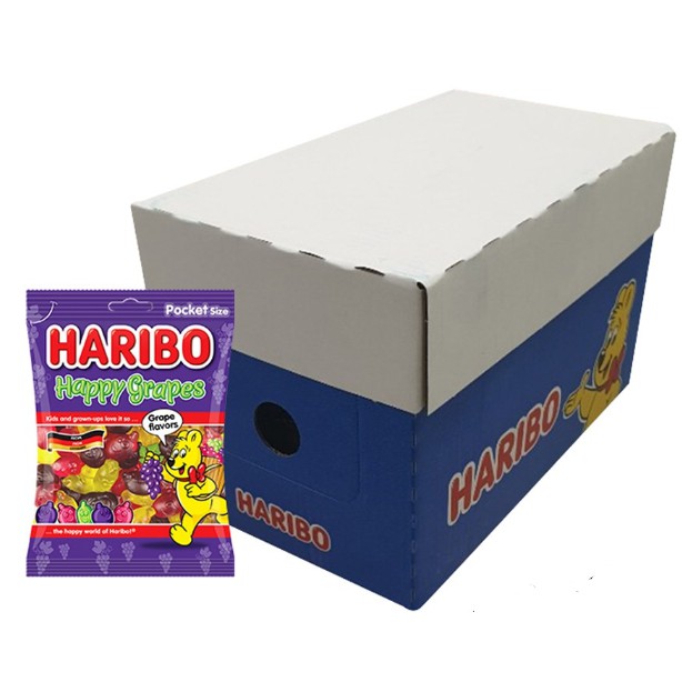 [Bundle of 10] Haribo Happy Grape Gummies Candy Jelly Chewing 100g ...