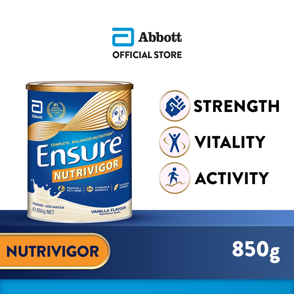 Ensure Nutrivigor Powder Adult Nutrition - Vanilla 850g | Shopee Singapore