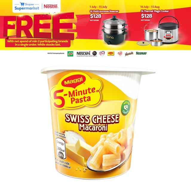 Maggi 5-Minute Cup Swiss Cheese Macaroni | Shopee Singapore
