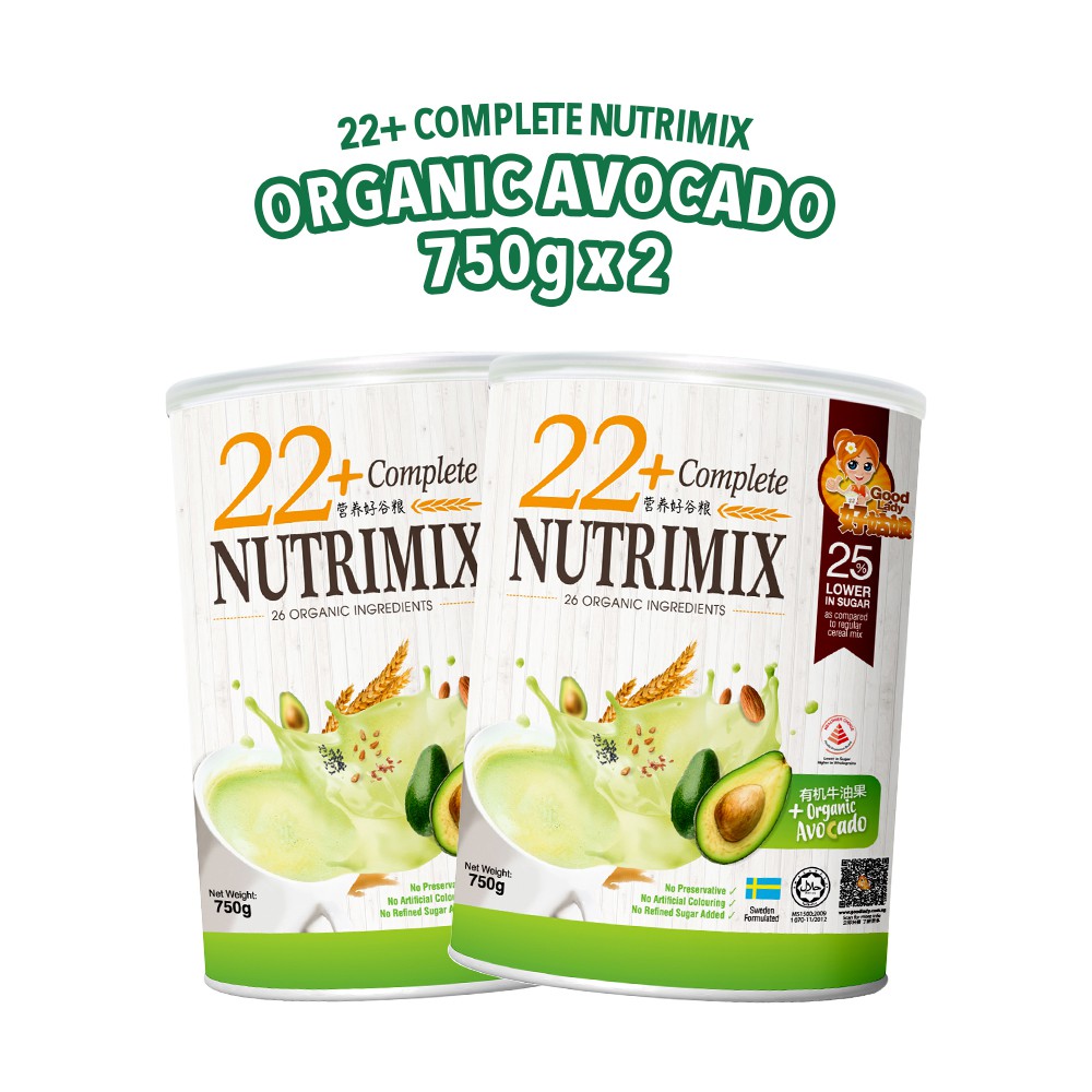 [Bundle of 2] 22+ Complete Nutrimix (Organic Avocado) - 750g + 750g ...