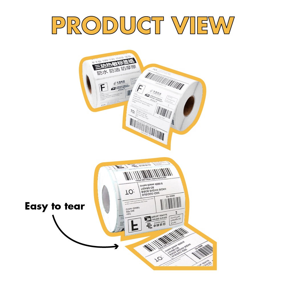 Waterproof Thermal Printer Label Paper for Waybill | Label Sticker /AWB ...