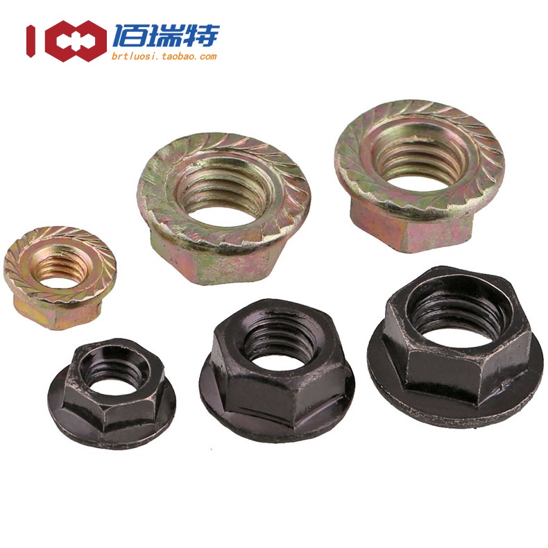 Flange nut 304 stainless steel hexagon anti slip nut lock nut tooth nut ...