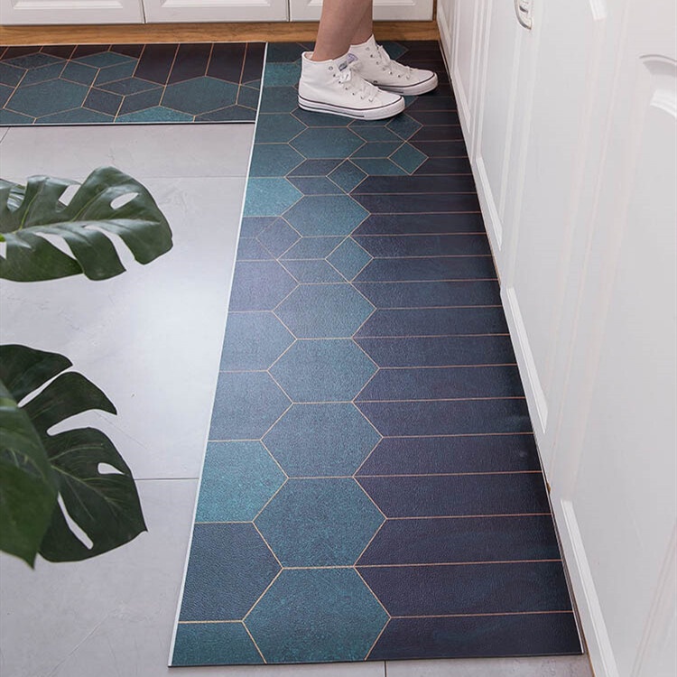 PVC Kitchen Floor Mat Non-slip Waterproof Oil-proof Long Carpet Door ...
