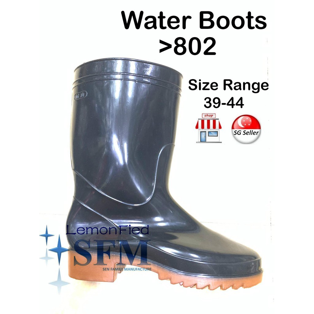 Water Boots 802 Kitchen Size 39-44 Anti-Slip Black High-Cut Unisex ...