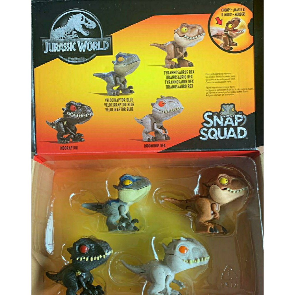 Jurassic World Snap Squad Wave 1 (Set of 4 / Indoraptor loose) | Shopee ...