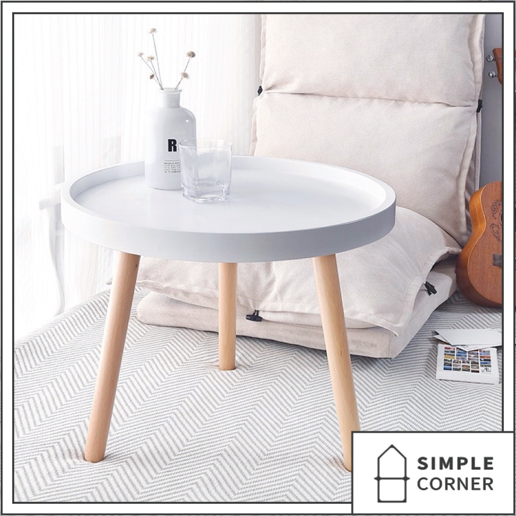 Nordic Small Round Table Coffee Table Balcony Bedroom Simple Rental ...