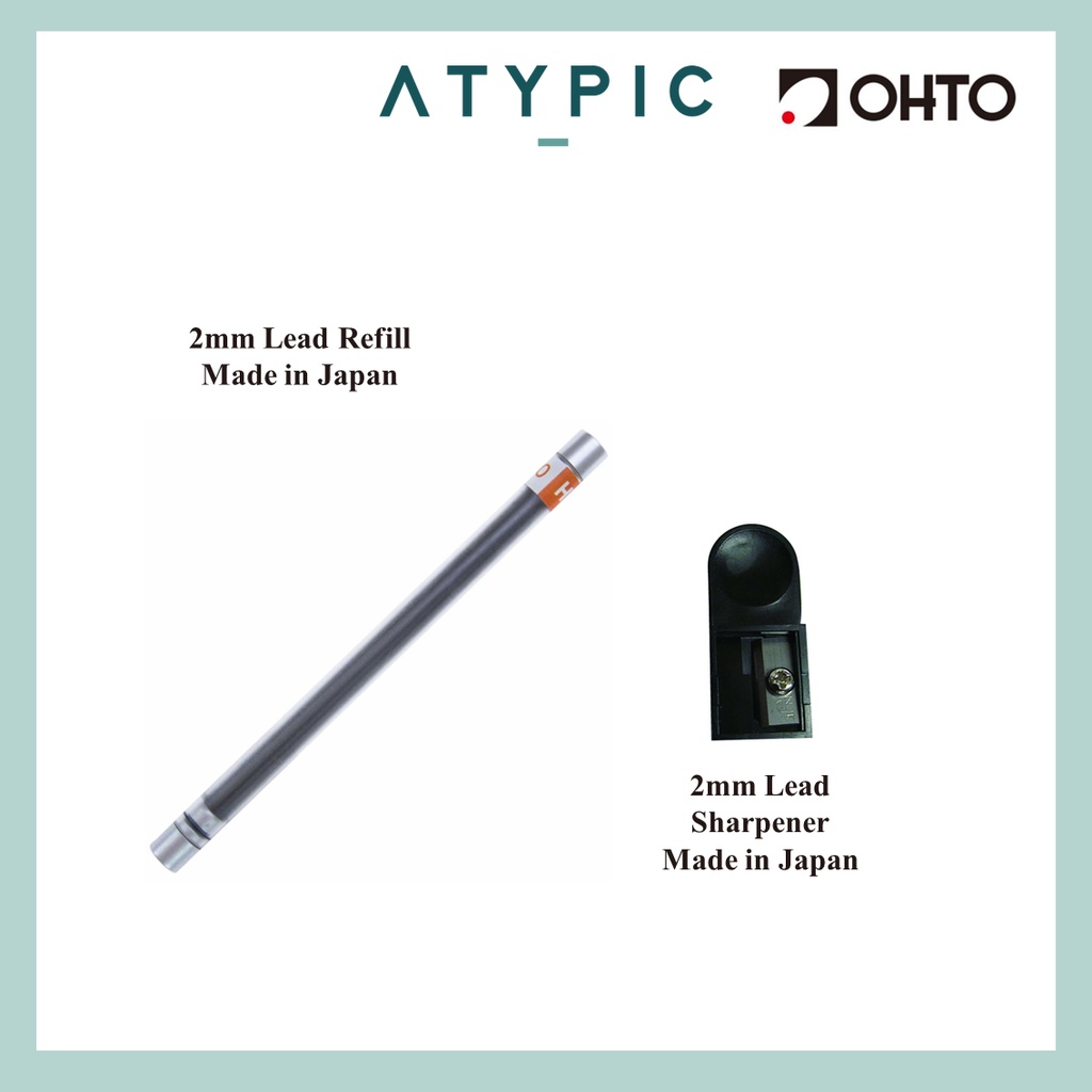 OHTO 2mm HB Lead 5-piece Refill/Sharpener (Made in Japan) | Shopee ...