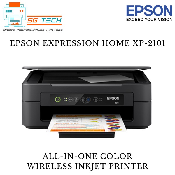 Epson Expression Home XP-2101 Inkjet All-in-One Wireless Color Printer ...