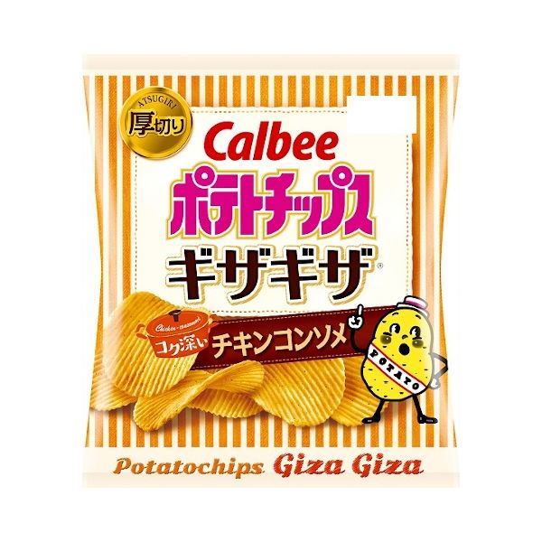 Calbee Potato Chips Zigzag Chicken Consomme - 60g (Made in Japan ...