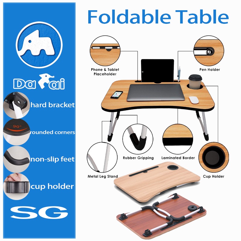 [SG READY STCOK]Foldable Table Anti-slip Study Table Laptop Table Bed ...