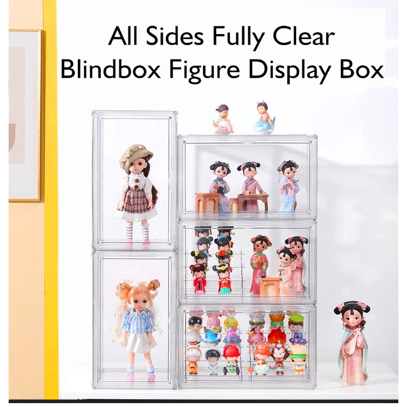 Acrylic Fully Transparent Display Case Blind Box POPMART Figurine ...