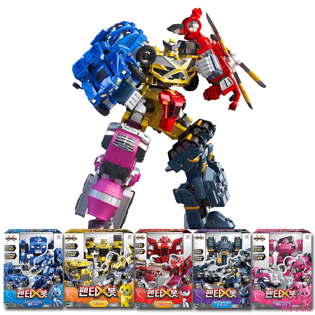 PENTA X BOT PENTATRON 5 Robots Full set Korean Toy | Shopee Singapore