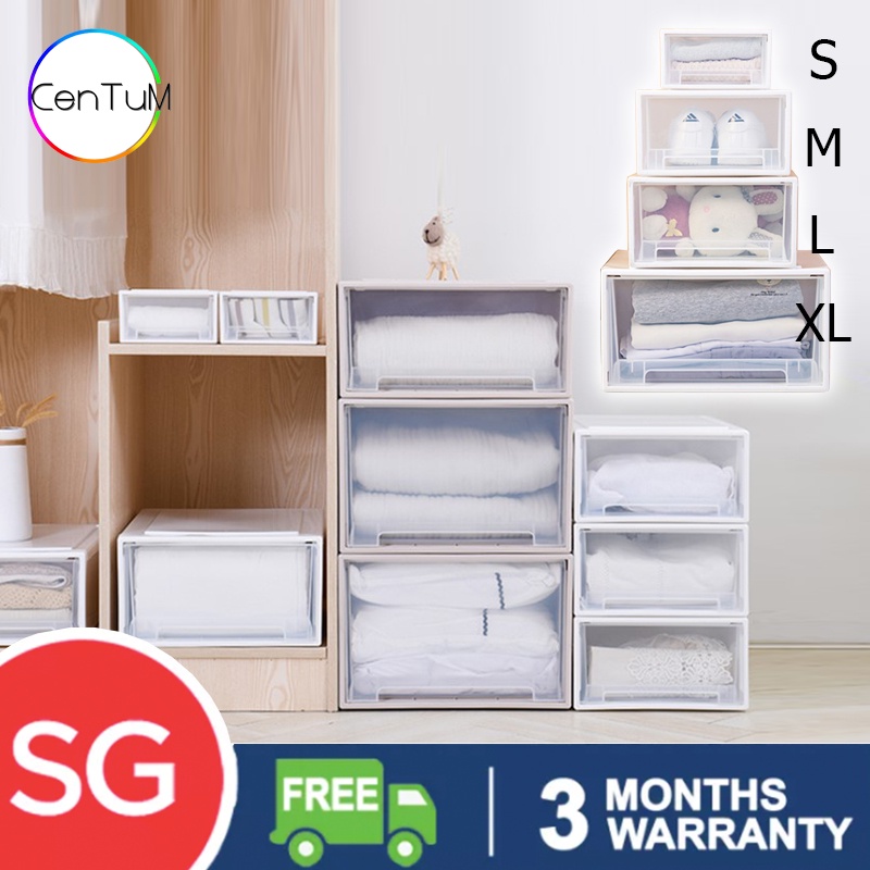 [SG] Storage Box Stackable Boxes Small Size to Big Size 5L 13L 18L 25L ...