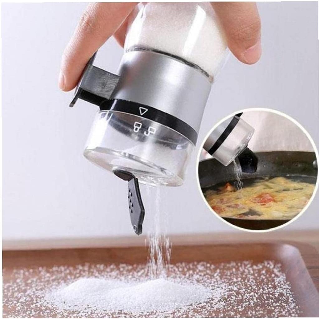 Push-Type Salt Dispenser Spice Shaker Salt Shaker Salt and Pepper Spice ...