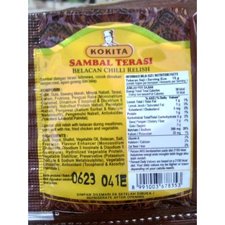 Sambal Terasi Kokita 15gram 1 Renteng Contents 10 Sachets | Shopee ...