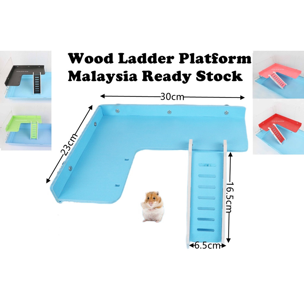 Wood Ladder Platform Small pet Hamster cage for Mouse, Chinchilla, Rat ...