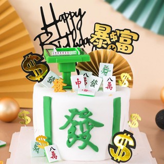 🇸🇬 Mahjong Tile Table Theme 21st Birthday Party Cake Topper Decoration ...