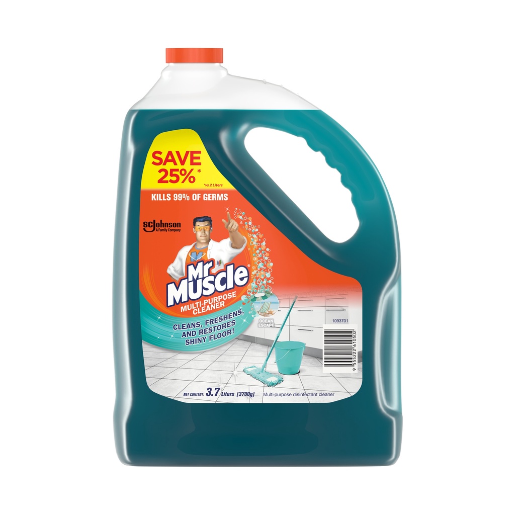 Mr Muscle Multi-Purpose Disinfectant Cleaner Ocean Escape 3.7L | Shopee ...