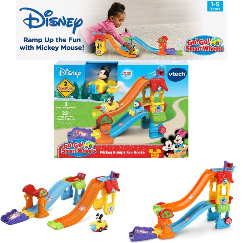 BNIB: VTech Go! Go! Smart Wheels Disney Mickey Mouse Ramps Fun House ...