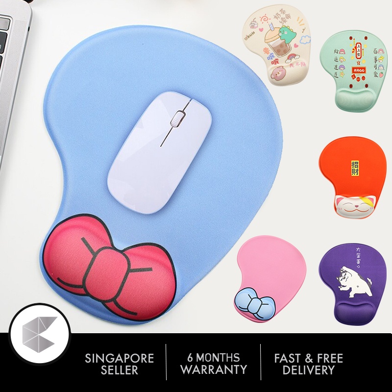 [SG] High Quality Cartoon Mouse Pad With Wrist Rest Gel Rubber ...