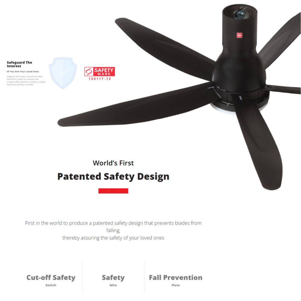 KDK U48FP 48" DC Ceiling Fan with LED Light | Shopee Singapore