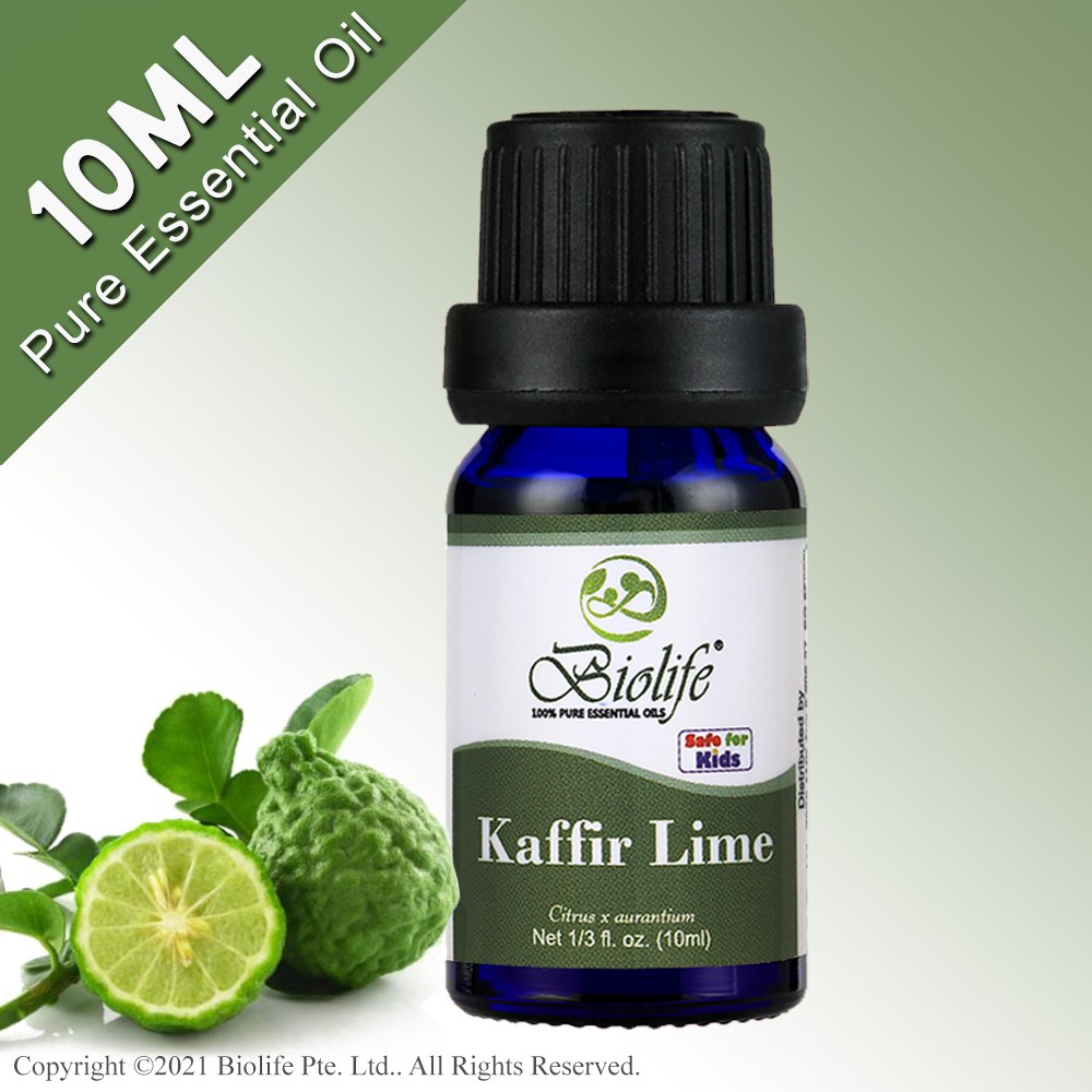 Biolife Kaffir Lime, 100% Pure and Natural Organic Essential Oil, 10ml ...