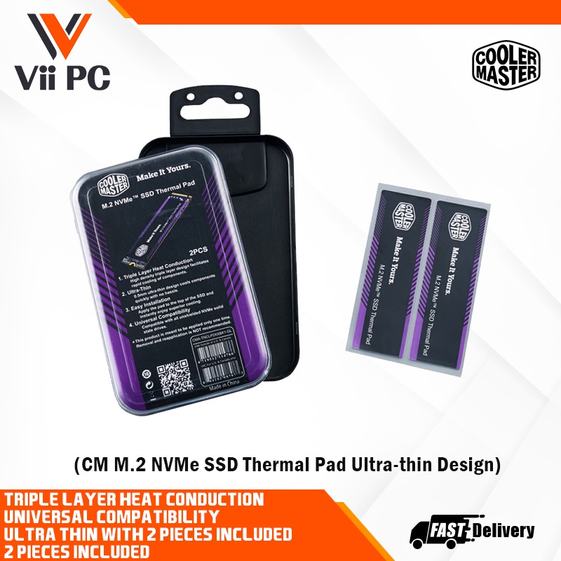 Cooler Master M.2 NVMe SSD Thermal Pad 0.5mm Ultra-thin Design | Shopee ...