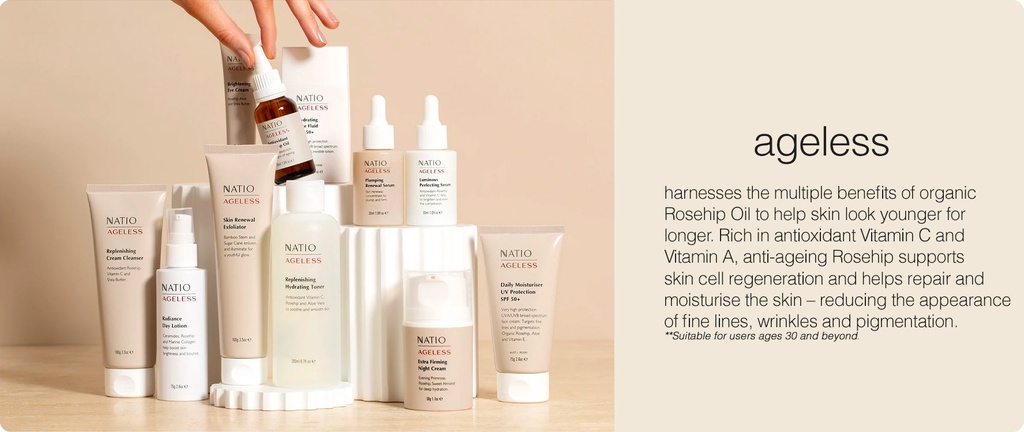 Natio Ageless Hydrating Face Fluid SPF 50+, 60ml | Shopee Singapore