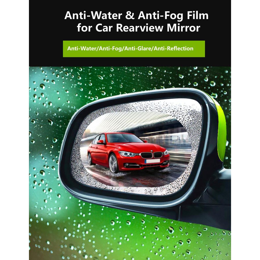2 pc Nano Film Anti-glare Anti-scratch Rainproof Car Rear View Mirror ...