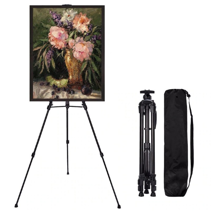 Adjustable Aluminium Sketch Easel Stand Foldable Sketch Drawing Easel ...