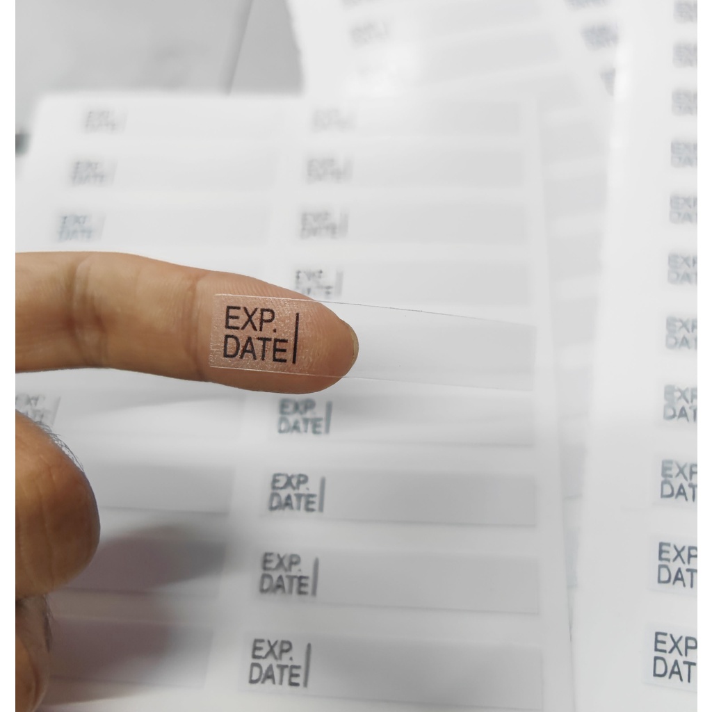 Sticker Expired Date / Tarikh Luput Transparent dan White | Shopee ...