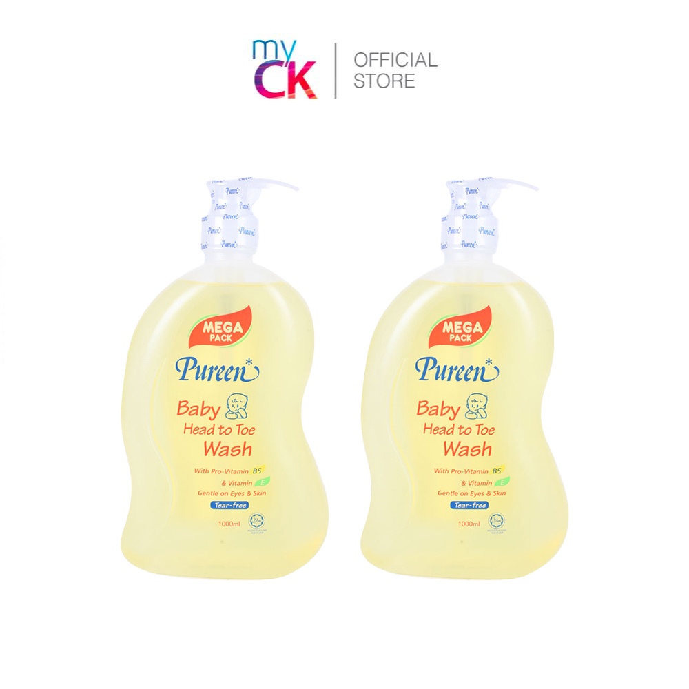 (Bundle of 2) Pureen Baby Wash Head to Toe 1000ml | Shopee Singapore