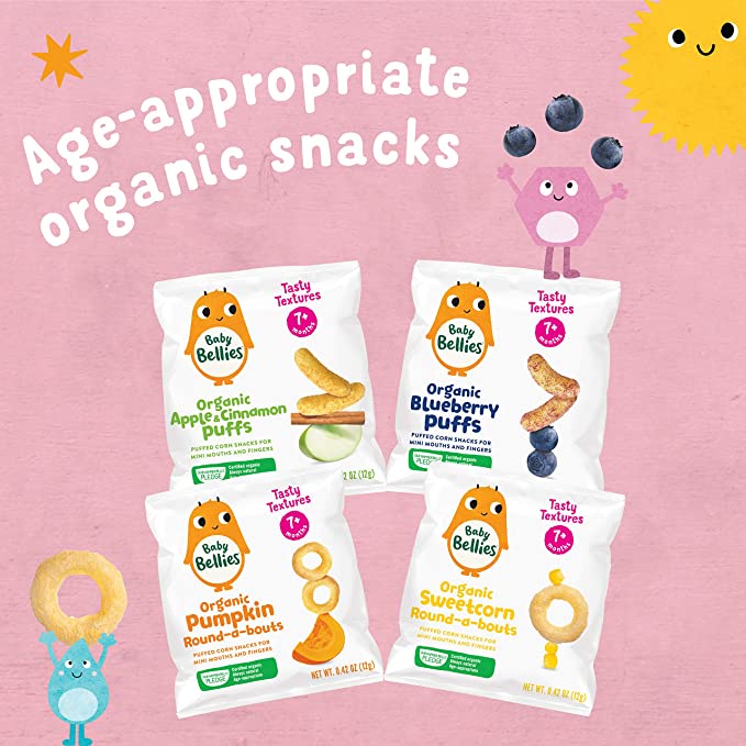 Little Bellies Organic Baby Puff Round A Bouts Healthy Snack Rice ...