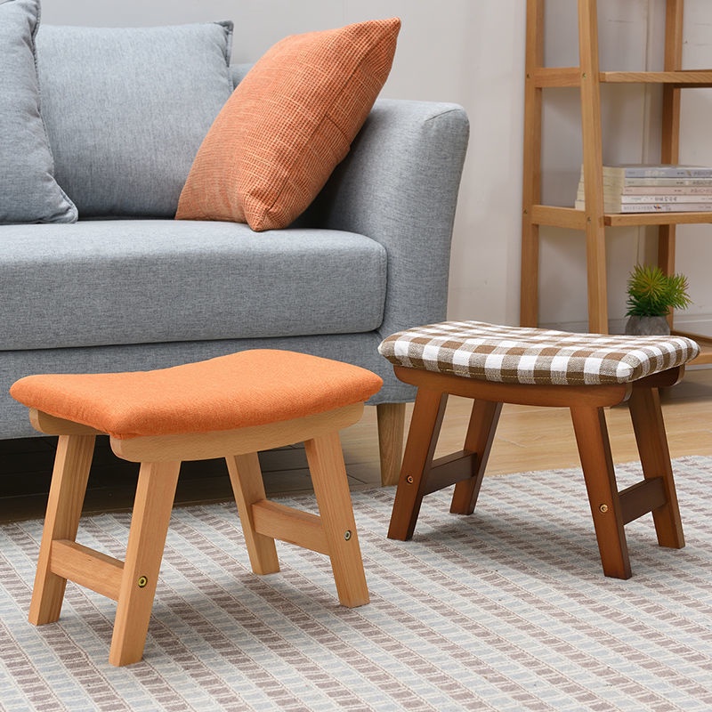 Solid Wood Stool. Living Room Sofa Stool Changing Shoe Stool. Adult ...
