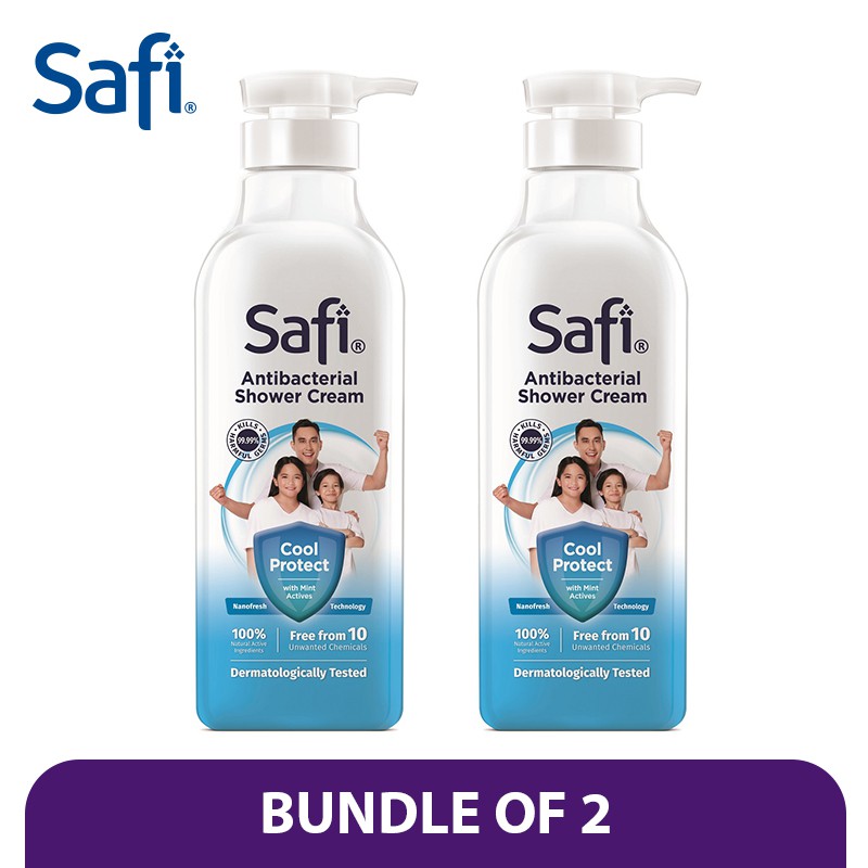 SAFI Anti-Bacterial Shower Cream Cool Protect 975g x2 [Halal Beauty] [Body Wash] | Shopee Singapore
