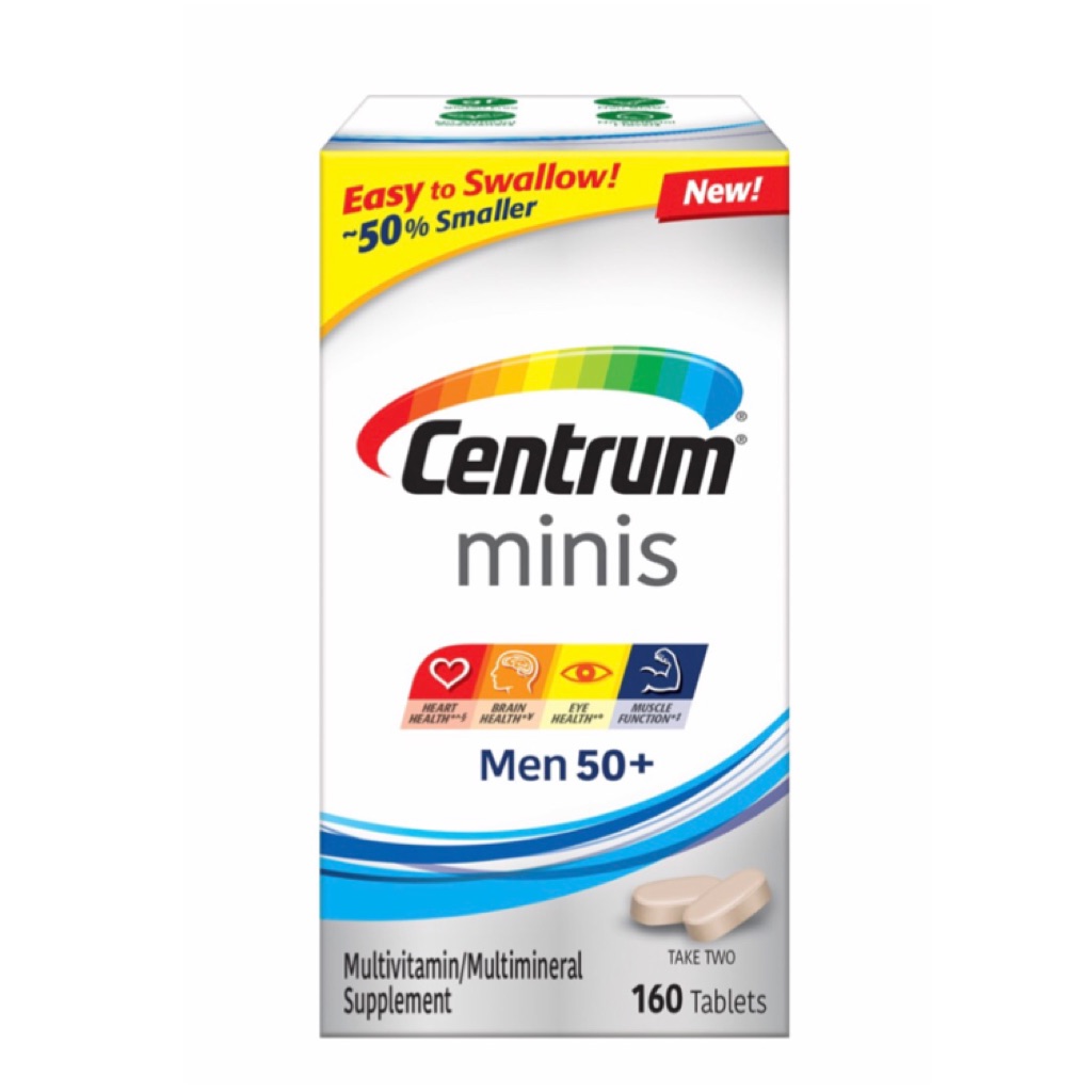 Centrum Minis Men 50+ (160 Count) Multivitamin/Multimineral Supplement ...