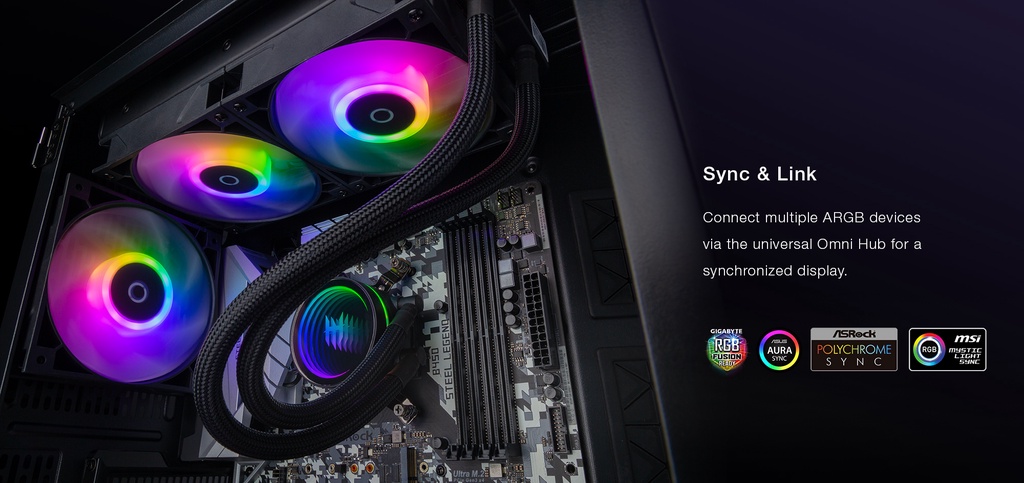 Tecware OMNI P12 ARGB RGB FANS 120MM RGB 3 Pack Case Fan Controller Hub ...