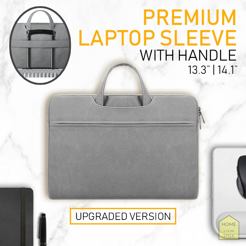 Premium Laptop Sleeve with Retractable Handle | Luggage Slot ...