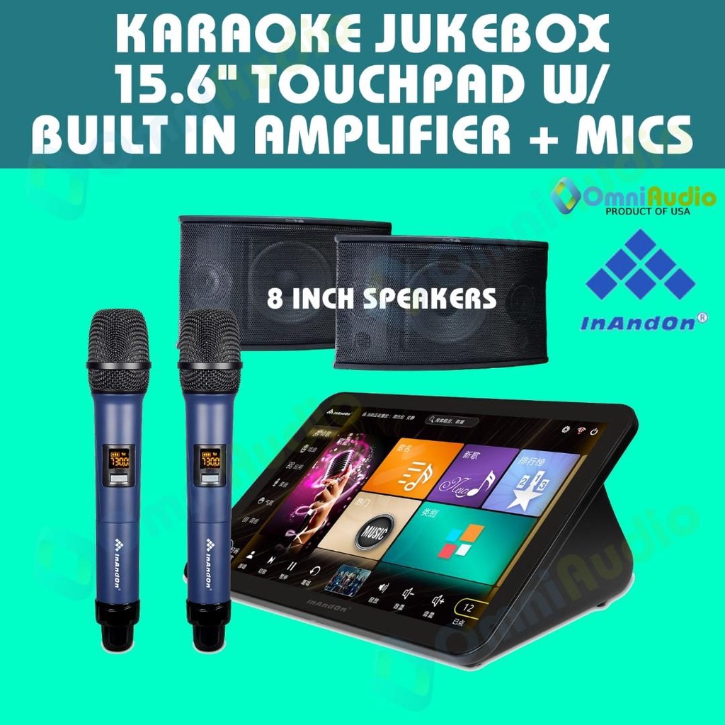 [INANDON 5-IN-1 KARAOKE W/ 400,000+ ORIGINAL SONGS + 8 INCH SPEAKERS ...