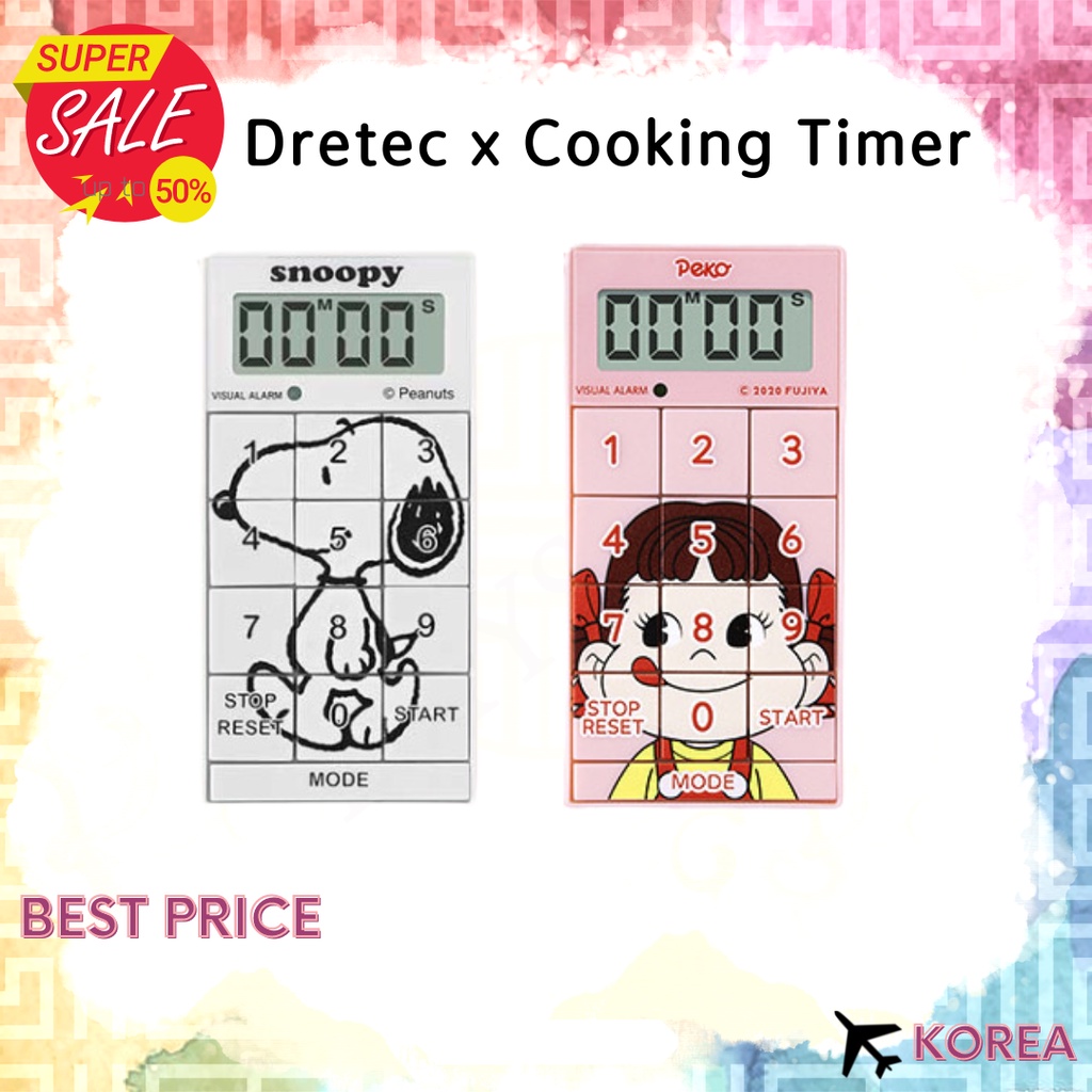 [DRETEC] Cooking Timer T-520 / SNOOPY & PEKO /Stop Watch, Clock, Baking ...